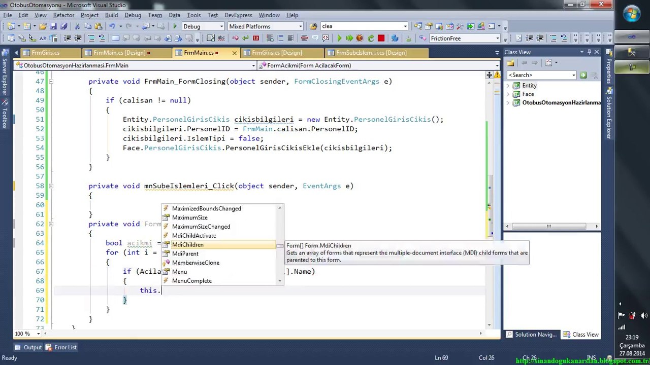 C# Otobus Otomasyonu Ana Menu Tasarim Ekrani - Dailymotion Video