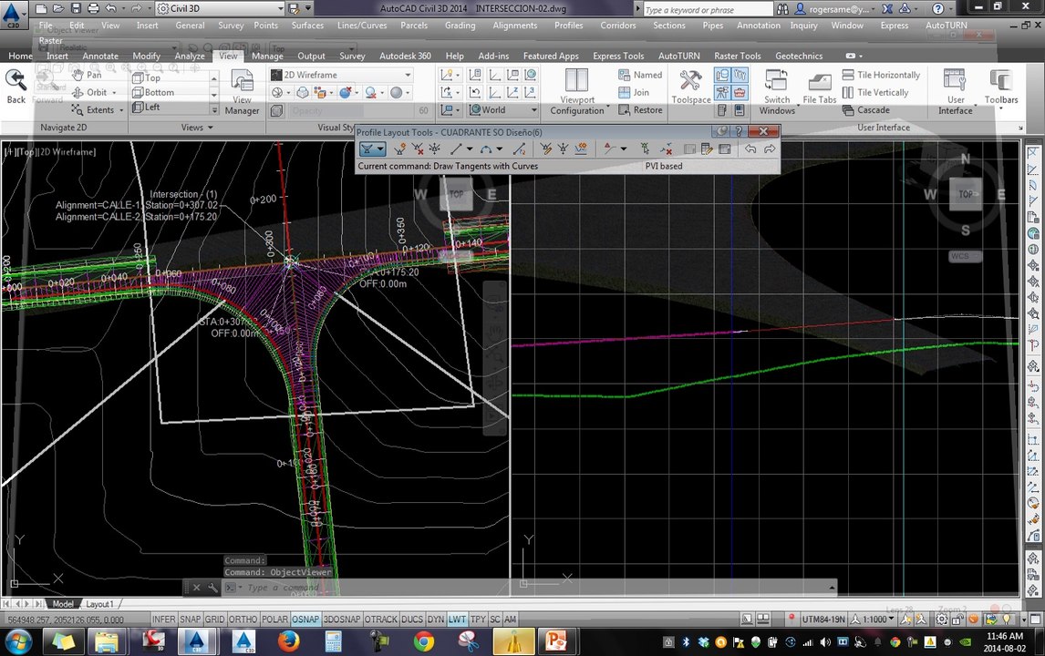 Tutoriales RG - AutoCAD Civil 3D 2014 - 55-INTERSECCION MANUAL 04 - Vídeo Dailymotion