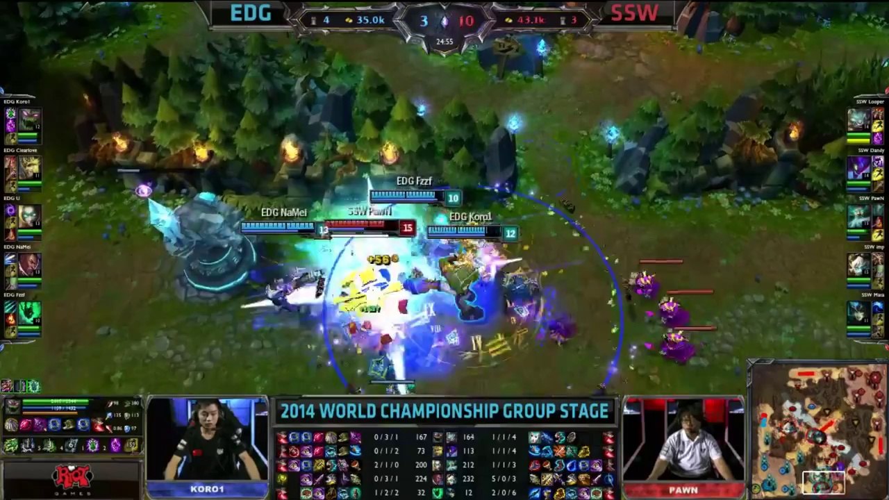 Edward Gaming vs Samsung White Highlights S4 Worlds EDG vs SSW LoL S4 World Championship 2014 G1 ...