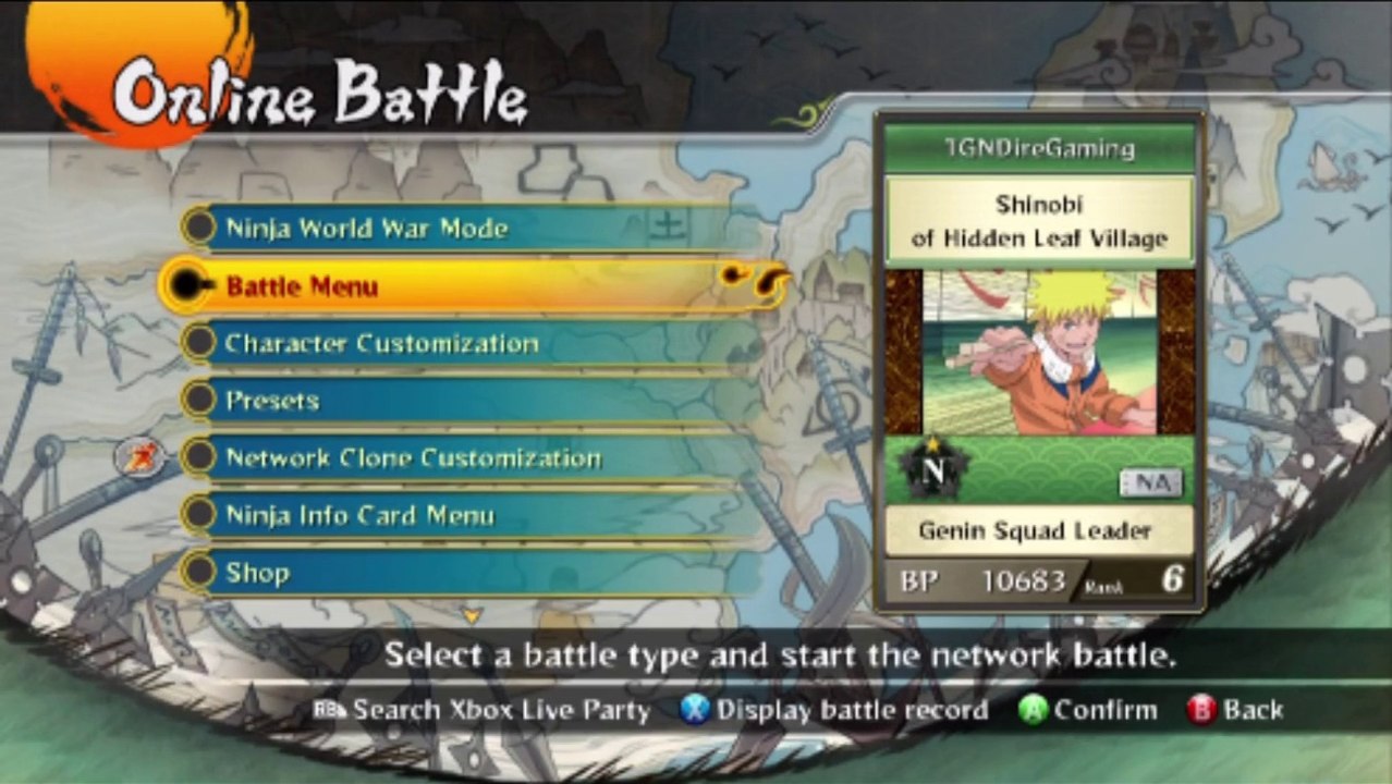 Tutorial For How To Enter The Ninja Info Card Menu In Naruto Shippuden ...