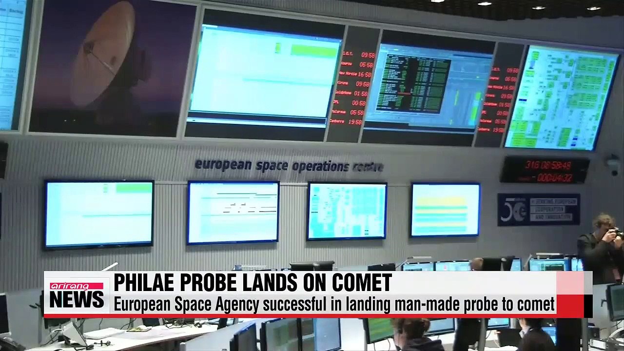 Philae space probe makes historic landing on comet - video Dailymotion