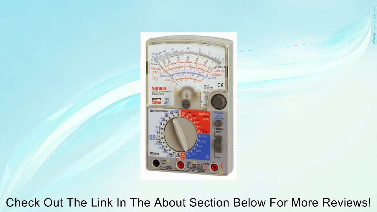 Sanwa Em7000 Analog Multimeter FET Tester **GENUINE** Review - video ...
