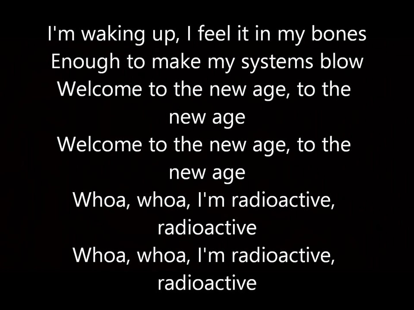 Imagine Dragons Radioactive Lyrics
