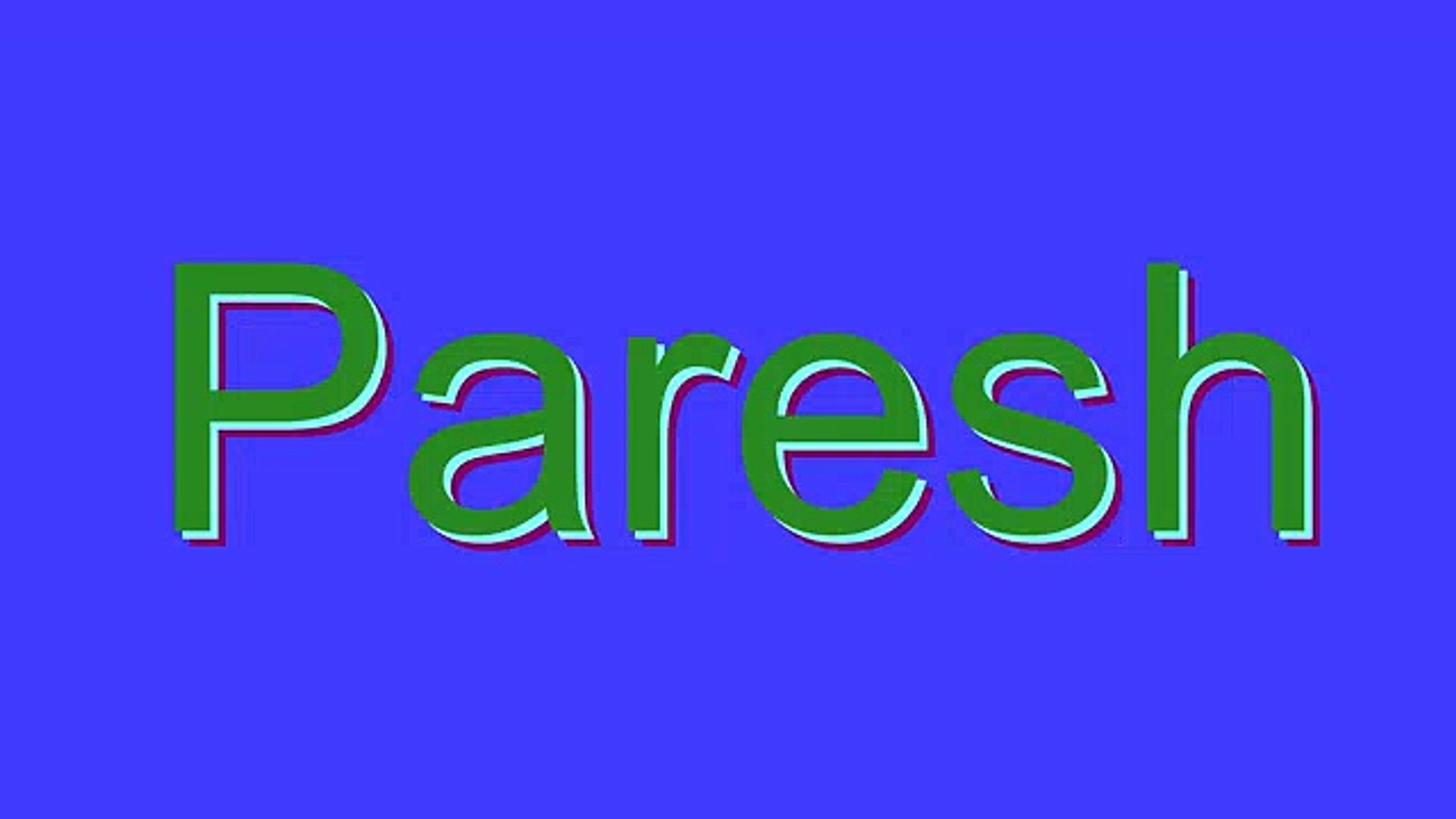 Paresh Name Wallpapers