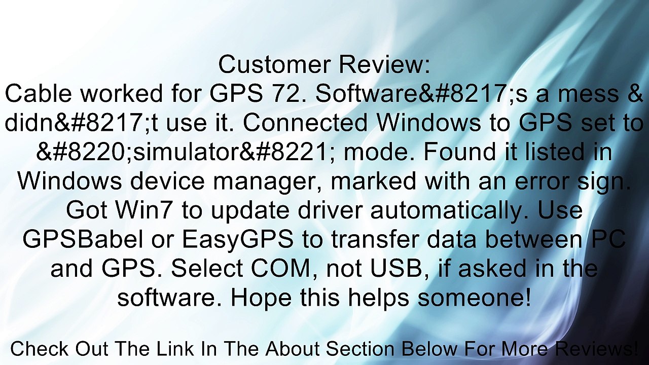 USB PC Data Cable for Garmin GPS Garmin GPS II, II+, III, III+, III ...