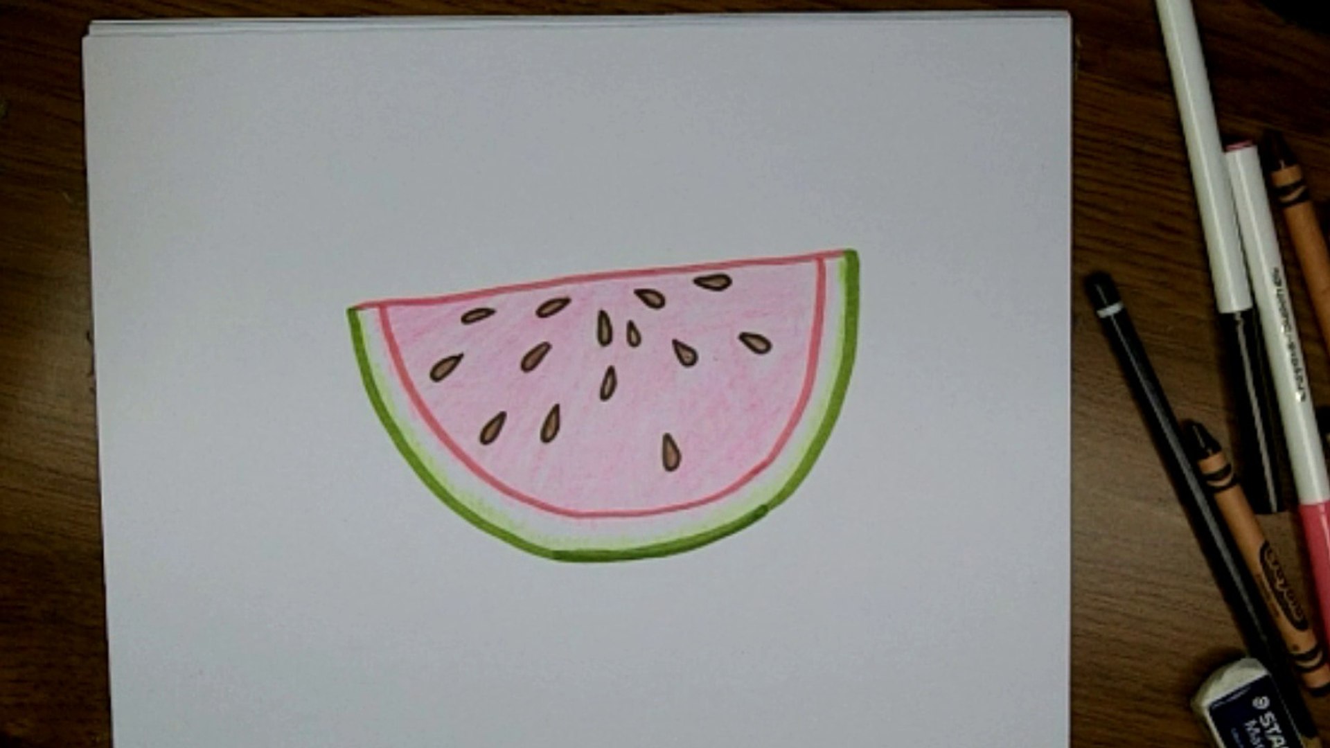 How To Draw A Watermelon