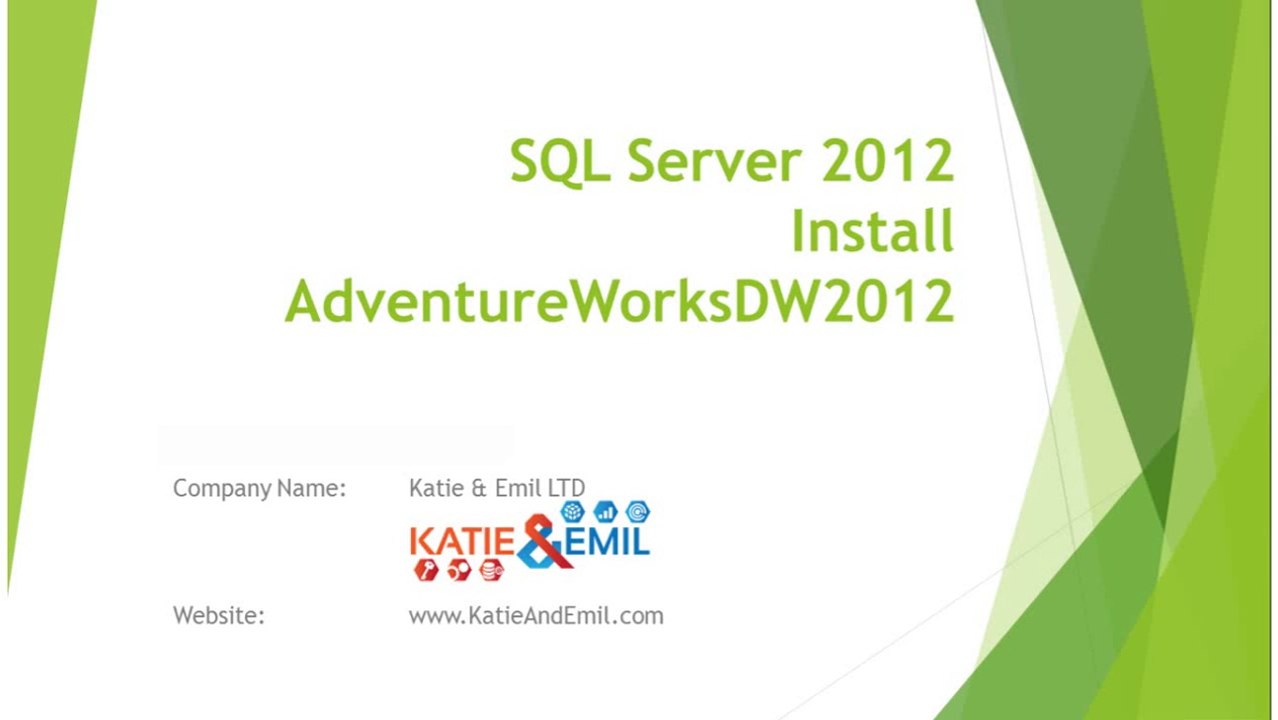 SQL Download and Install Adventure Works DW 2012 Sample Database Video ...