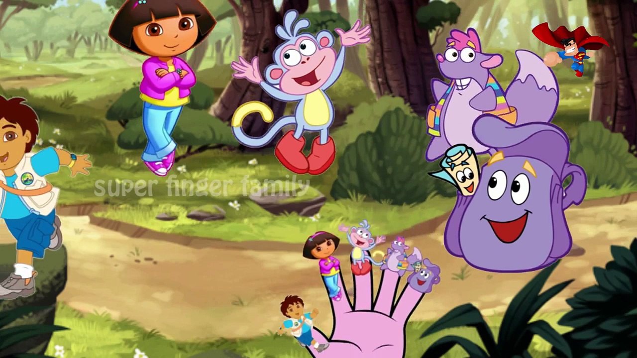 Dora the Explorer | Dora Finger Family Cartoon Rhymes for Children ...