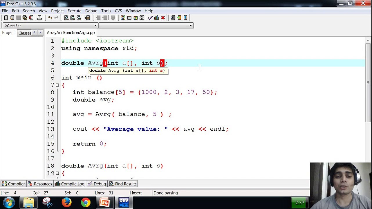 Array and functions together in c++ programming - video Dailymotion