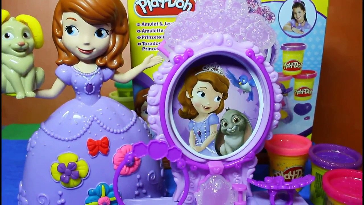 Disney Princess Sofia The First Amulet & Jewels Vanity Set Play Doh ...