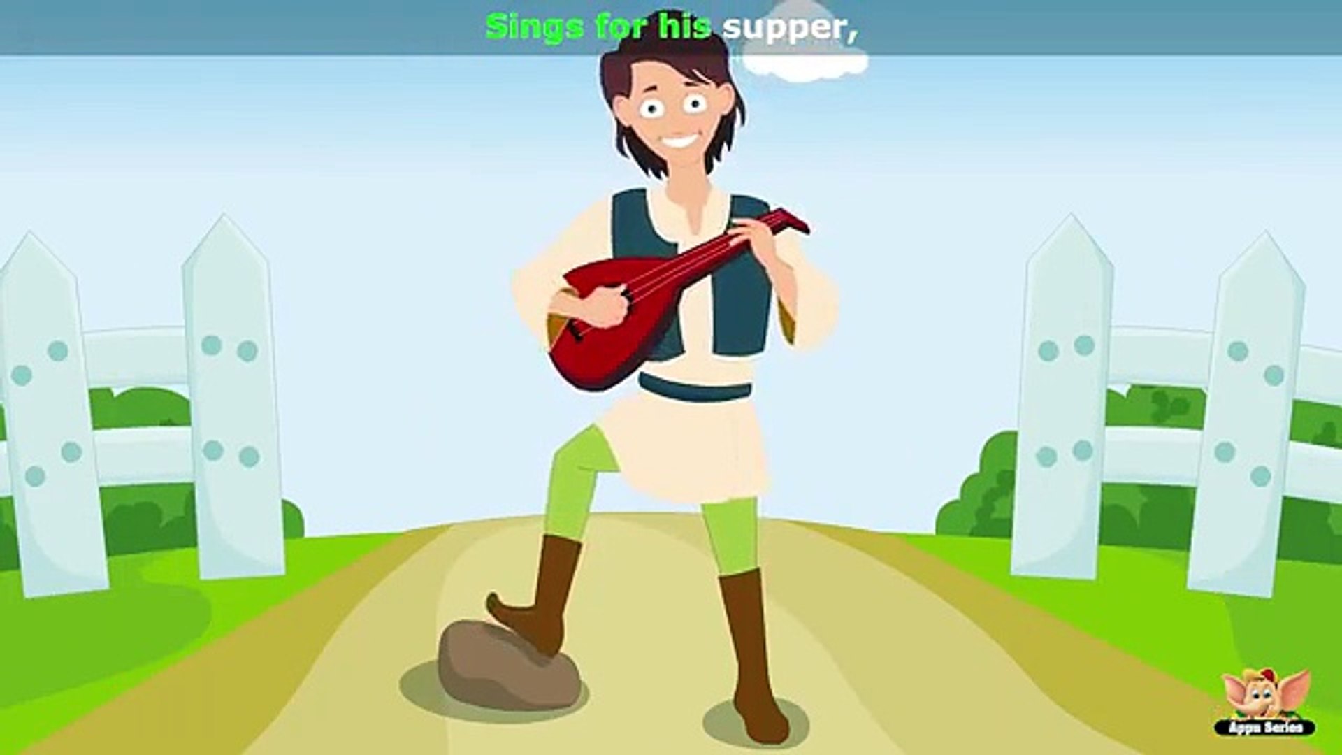 Little Tommy Tucker Nursery Rhyme Clipart