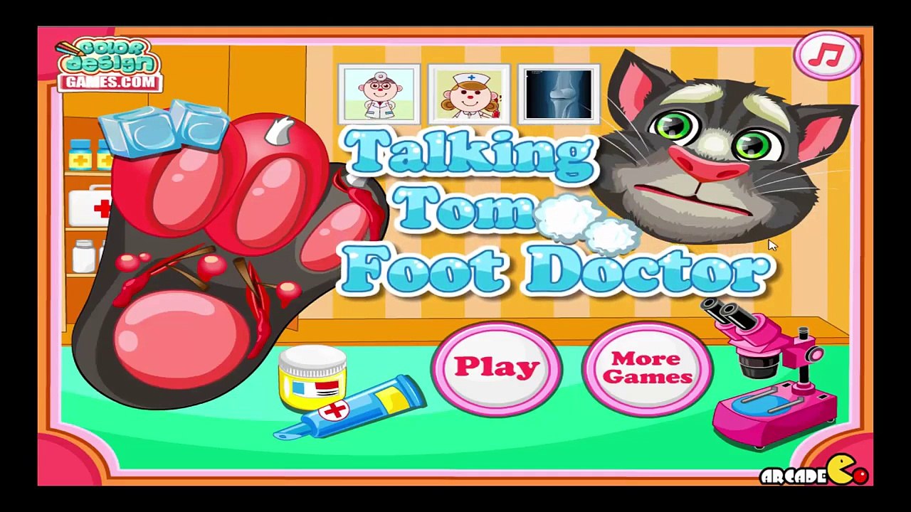 My Talking Tom Talking Tom Foot Doctor - Talking Tom Baby Games - video ...