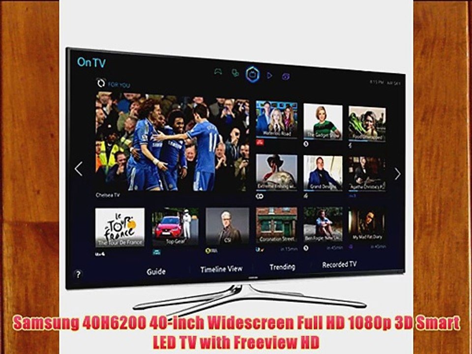 Samsung 40H6200 40-inch Widescreen Full HD 1080p 3D Smart LED TV with ...