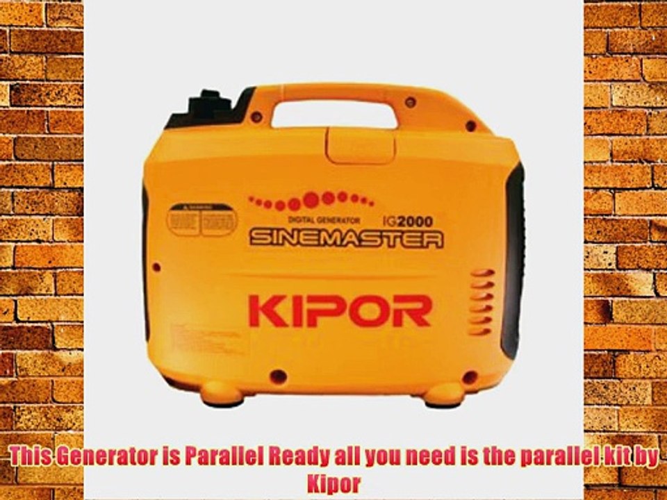 Kipor IG2000 Inverter Generator 2000 Watt Power Camping Generator (New ...