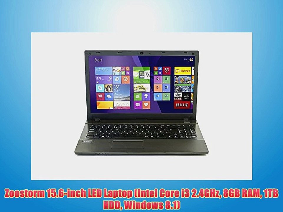 Zoostorm 15.6-inch LED Laptop (Intel Core i3 2.4GHz 8GB RAM 1TB HDD ...