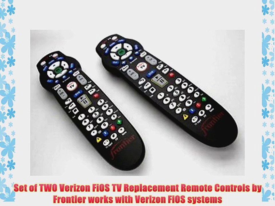 Set of TWO Verizon FiOS TV Replacement Remote Controls by Frontier ...