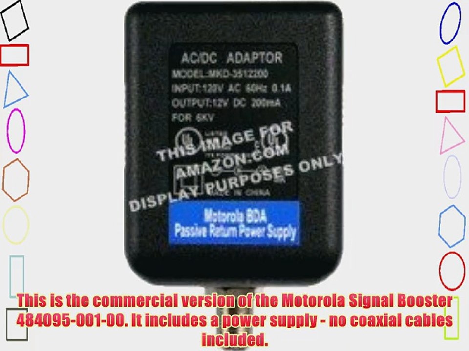 Motorola Signal Booster BDA-S1 1-Port Cable Modem TV HDTV Amplifier ...