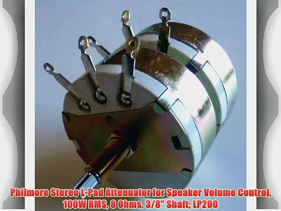 Philmore Stereo L-Pad Attenuator for Speaker Volume Control 100W RMS 8 ...