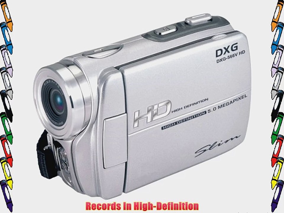 DXG DXG-566V 5.0 Megapixel High-Definition Digital Video Camera In Box (Silver) - video Dailymotion