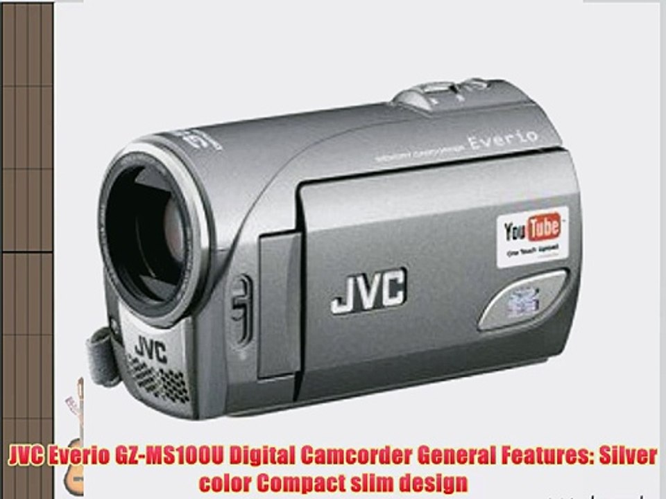 JVC Everio GZ-MS100U 35x Optical/800x Digital Zoom SDHC Camcorder w/2.7 ...