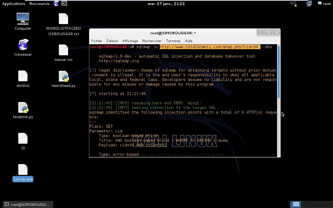 [TUTO]Pirater Un Site Web Avec Kali Linux - Vidéo Dailymotion