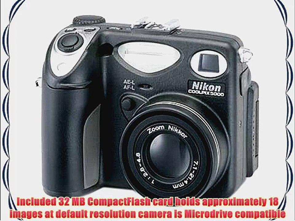 Nikon Coolpix 5000 5MP Digital Camera with 3x Optical Zoom - video ...