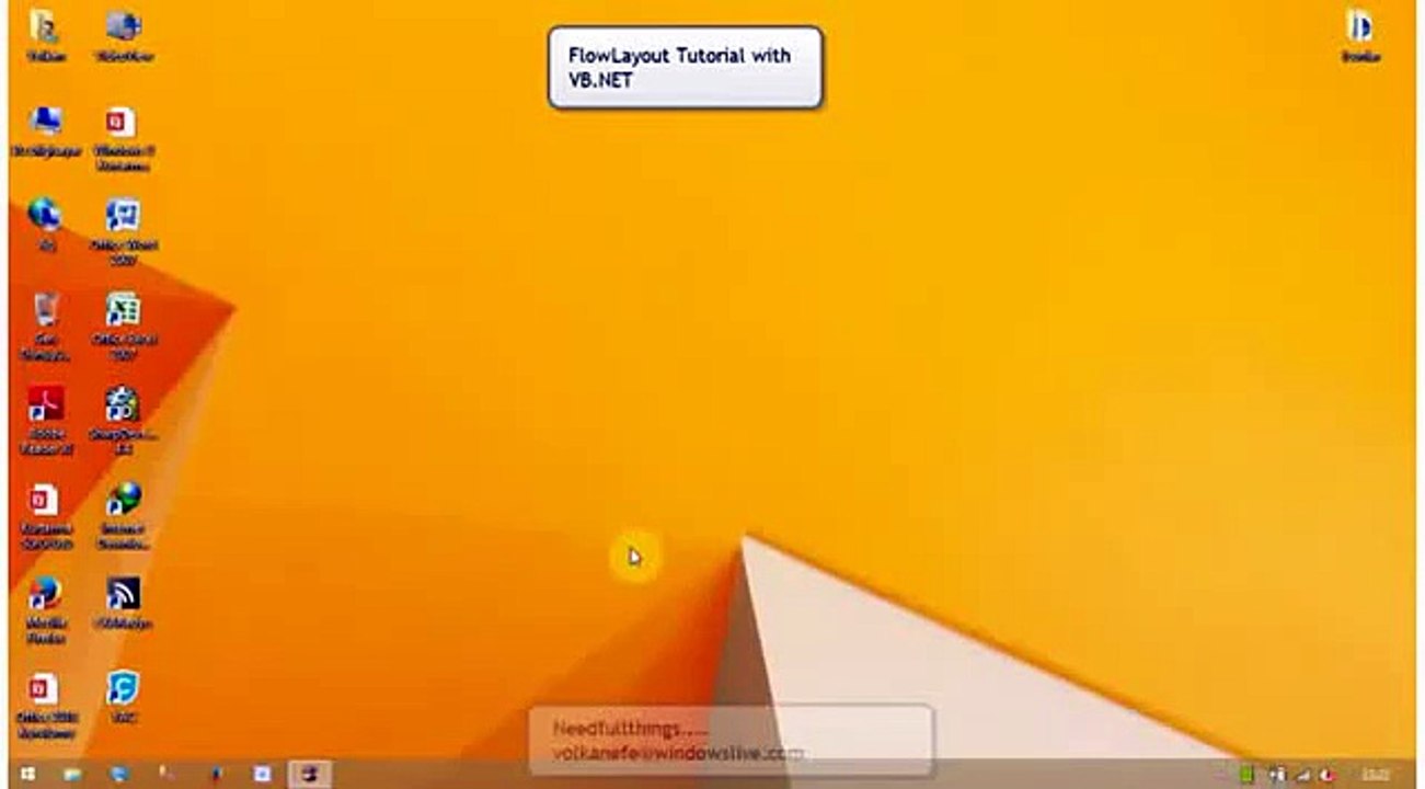 Use Flow LAyout Panel with Vb.Net - Dailymotion Video