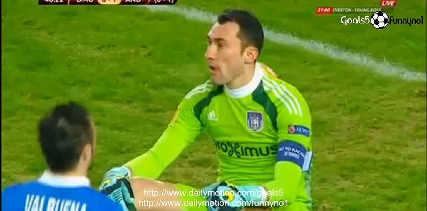 Alexei Kozlov Goal Dinamo Moscow 1 - 1 Anderlecht Europa League 26-2 ...