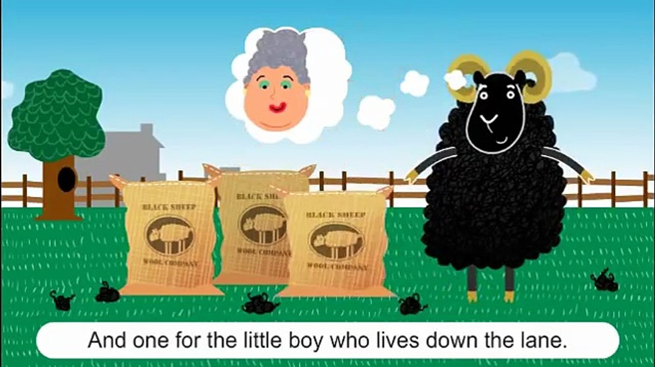 Baa, baa, black sheep Nursery rhymes and songs 3 -5 years kids - video ...