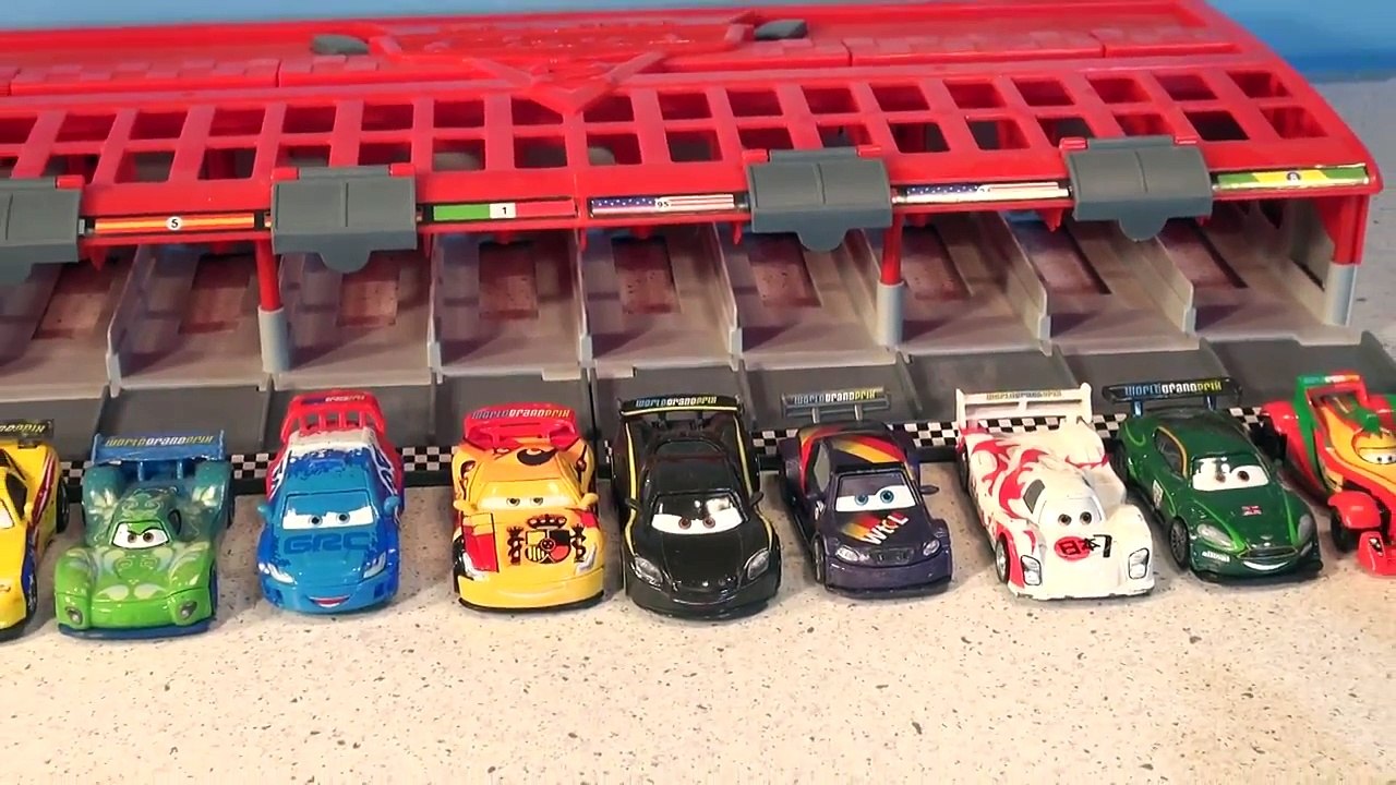 Disney Pixar Cars WGP Racers with Lightning McQueen with the Race Car ...