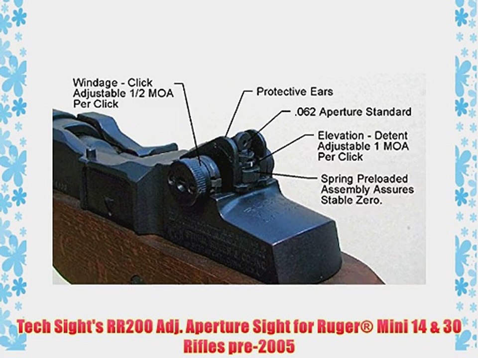 Tech Sight's RR200 Adj. Aperture Sight for Ruger? Mini 14 - video ...