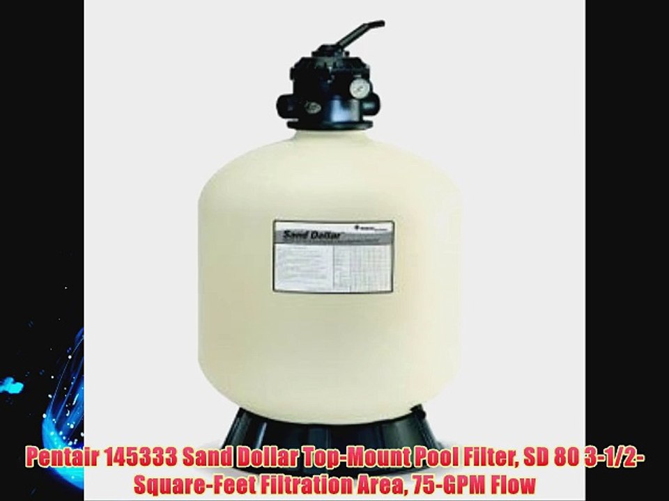 Pentair 145333 Sand Dollar Top-Mount Pool Filter SD 80 3-1/2-Square ...