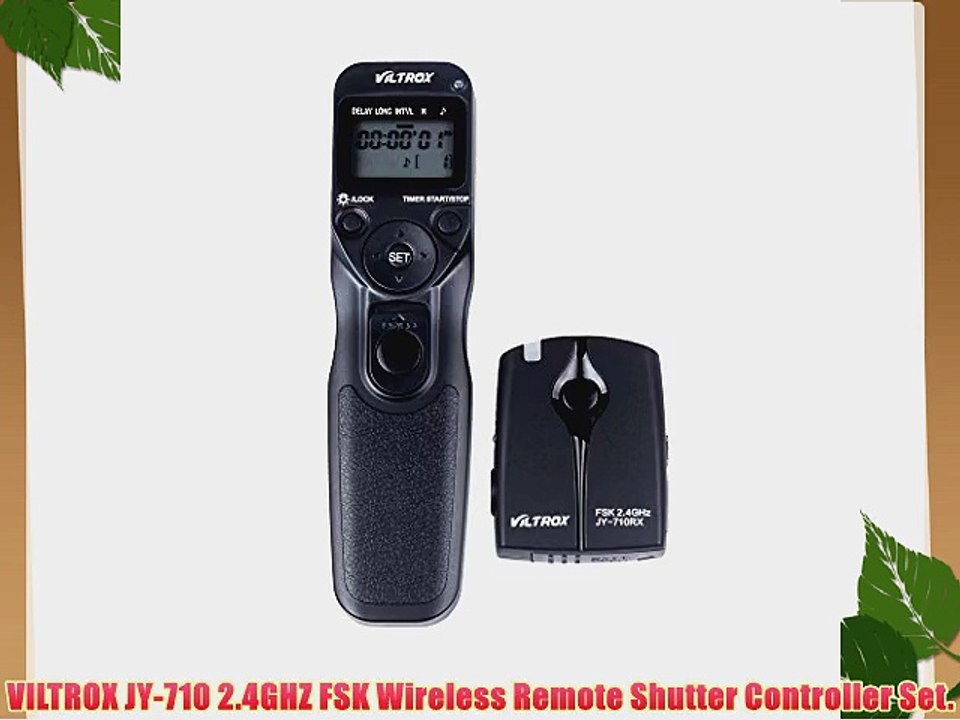 VILTROX JY-710 2.4GHZ Wireless Remote Shutter Controller Set Time Lapse Intervalometer Timer ...