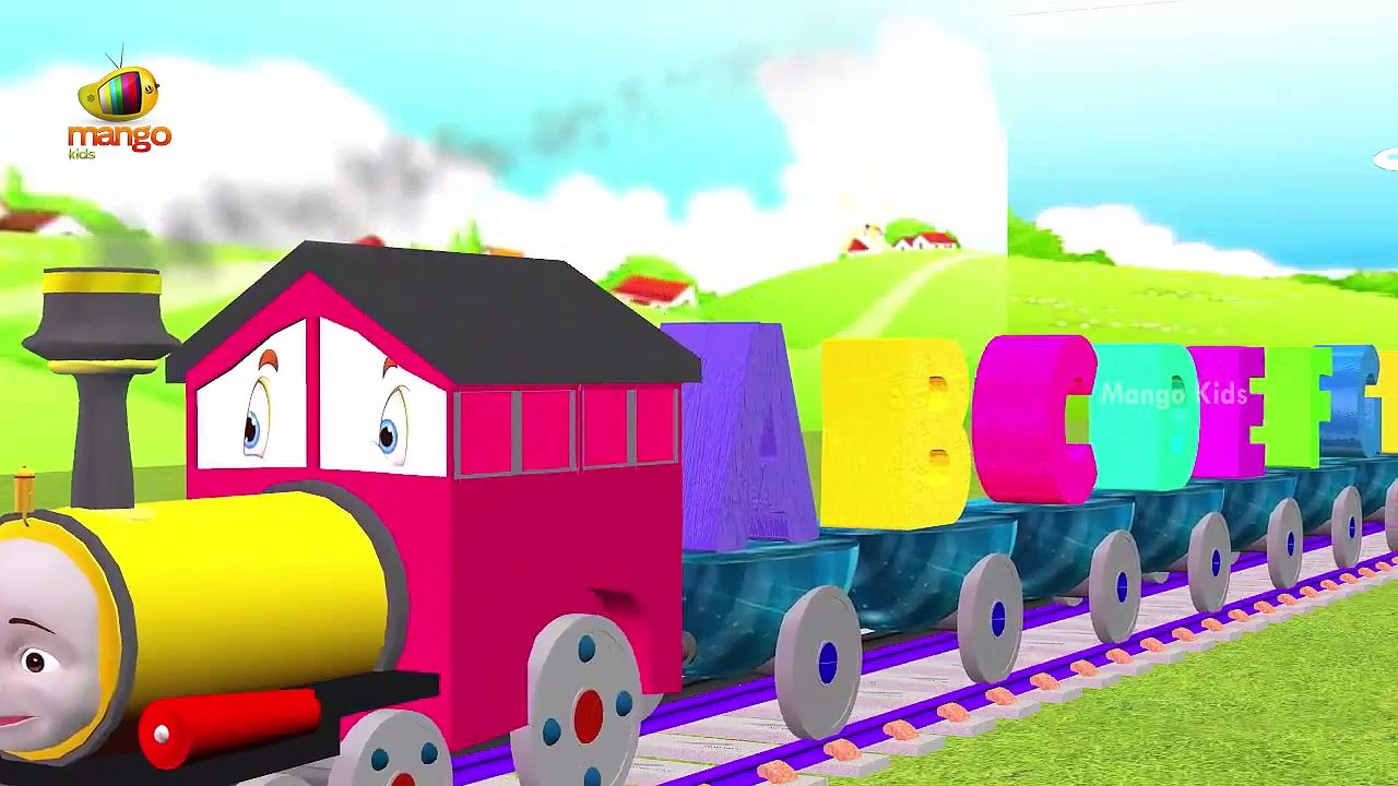 ABC Alphabet Train Song | Animated English ABCD Rhymes | 3D Animated ...
