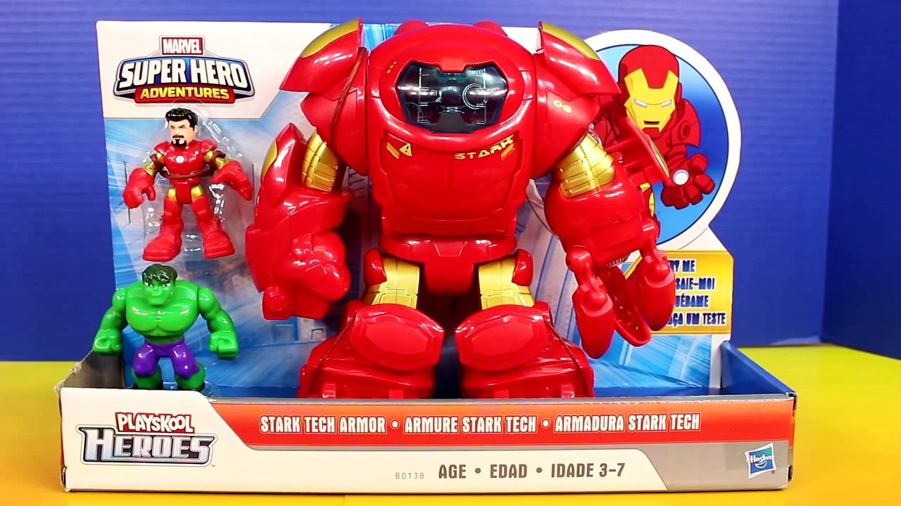 Iron Man Tony Stark Armor Tech Robot Suit with Hulk Playskool Marvel ...