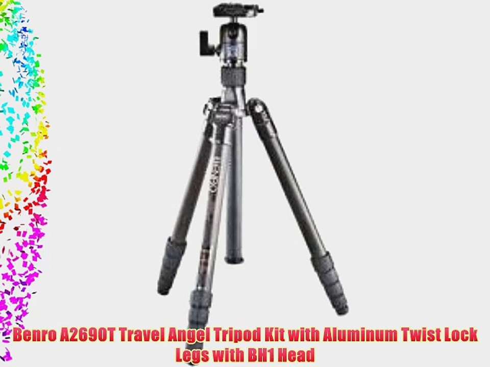 Benro A2690T Travel Angel Tripod Kit with Aluminum Twist Lock Legs with ...