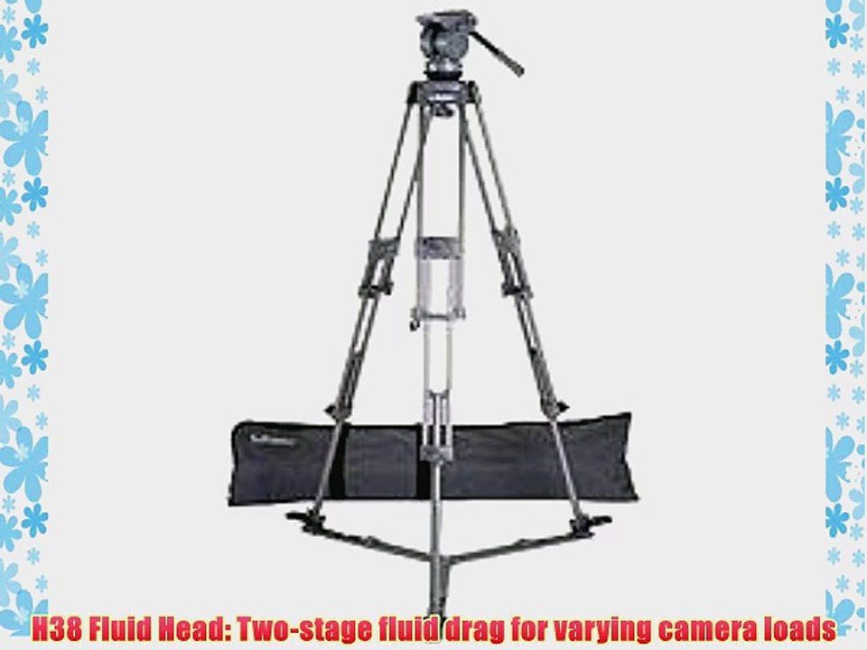Libec LS38(2A) Tripod System with T72 Tripod H38 Fluid Head PH-3 Pan Handle SP-1 Spreader and ...