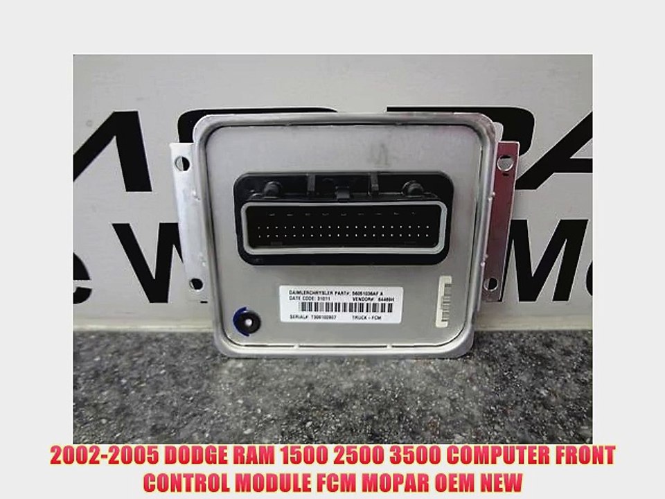 2002-2005 DODGE RAM 1500 2500 3500 COMPUTER FRONT CONTROL MODULE FCM ...