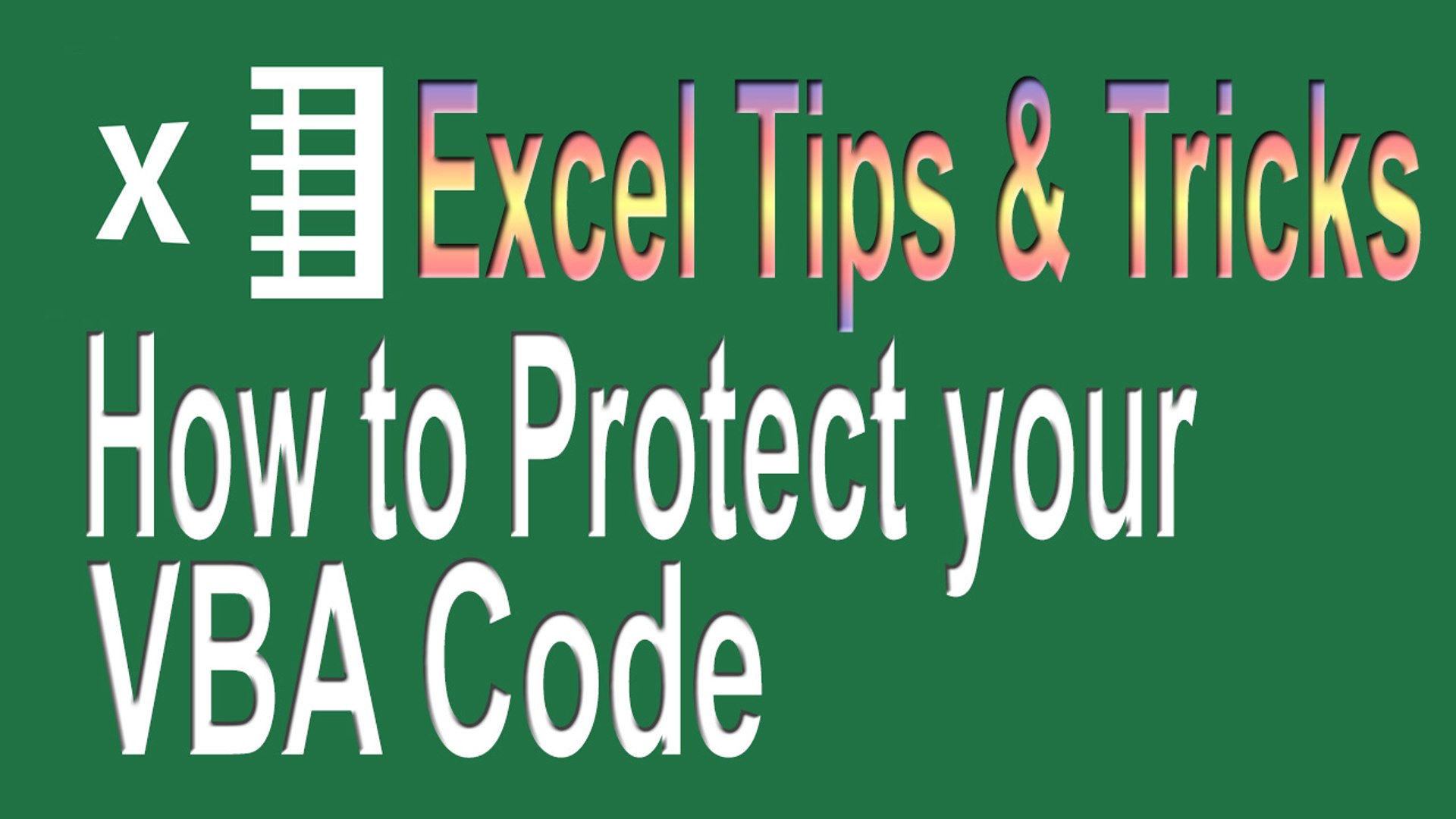 Vba Code Tricks