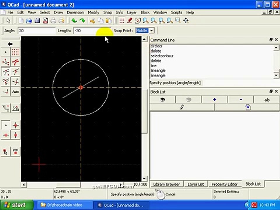 QCAD #1 Beginner's CAD QCad tutorial - video Dailymotion