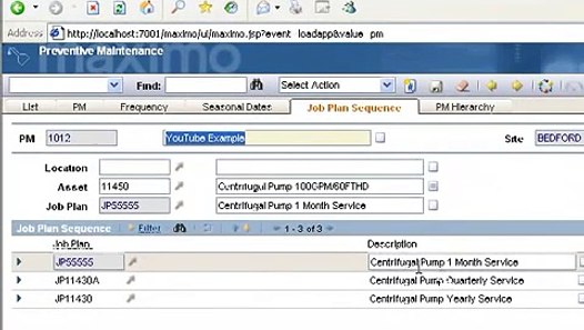 Maximo PM Job Plan Sequence Explained - video dailymotion