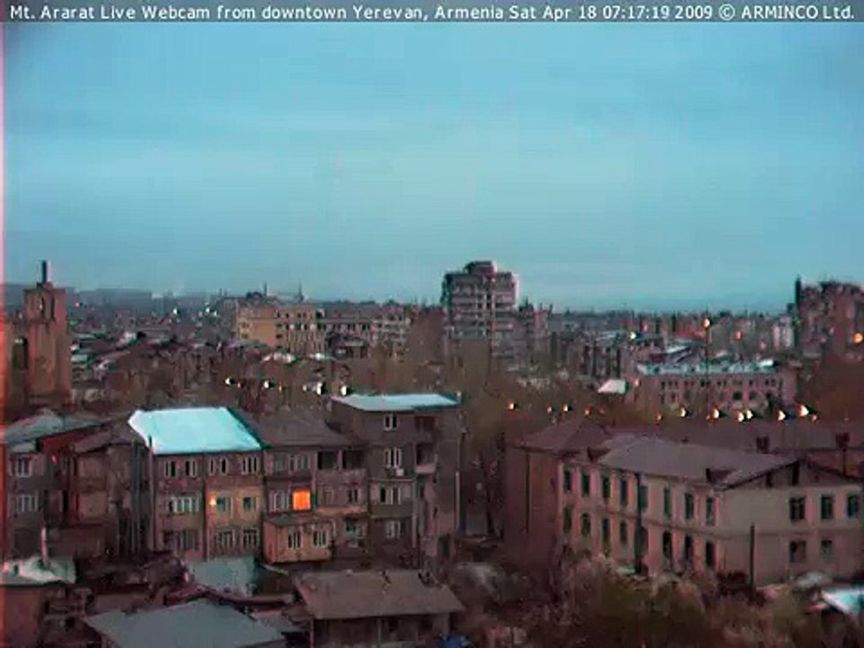 Mount Ararat "Masis & Sis" Live webcam: view from Yerevan - video ...