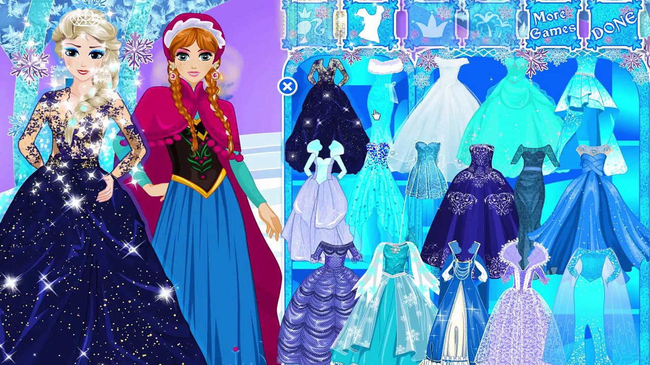 Disney Frozen Cartoon Dress Up Game - Frozen Anna and Elsa Makeover ...