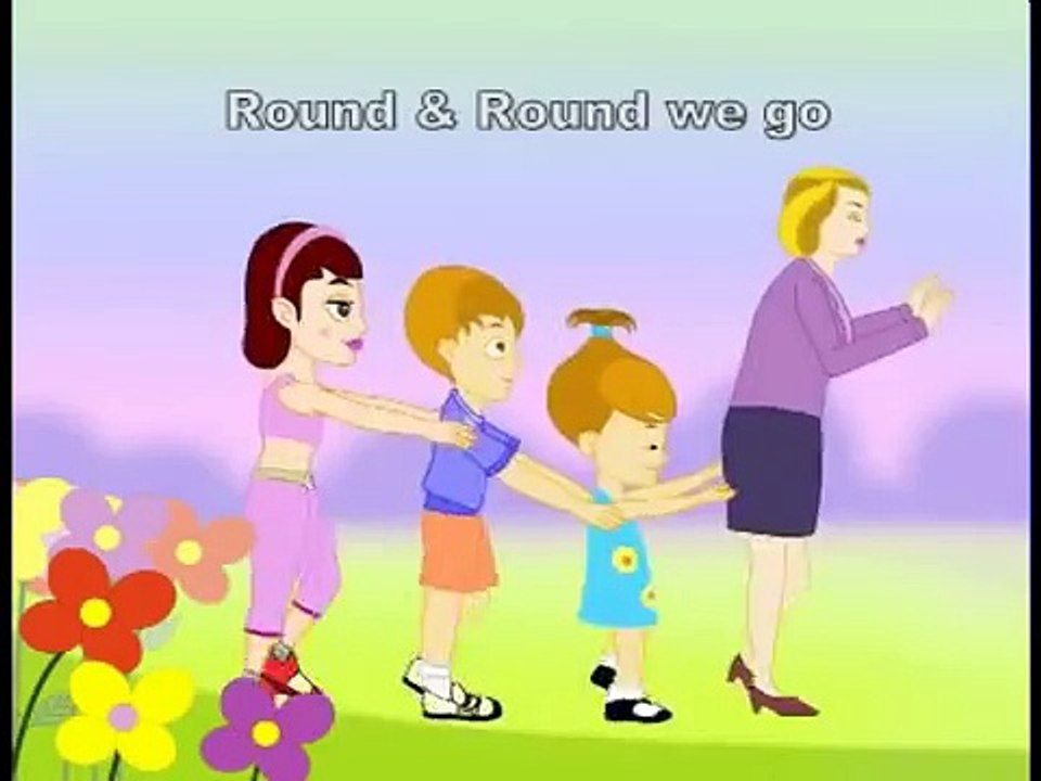 Round & Round We Go English Nursery Rhymes - Activity/Circle Song For ...