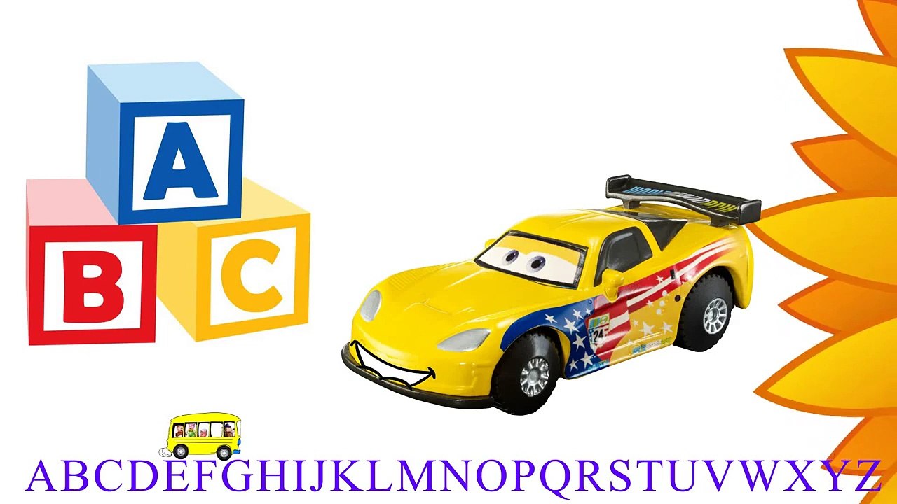 Disney Pixar CARS Stunt Racers Jeff Gorvette Singing ABC Alphabet Song ...