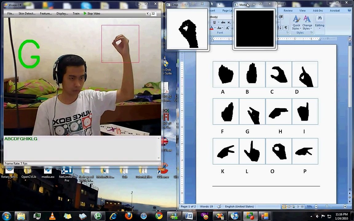 ASL Finger spelling recognition using C# OpenCV wrapper - video Dailymotion
