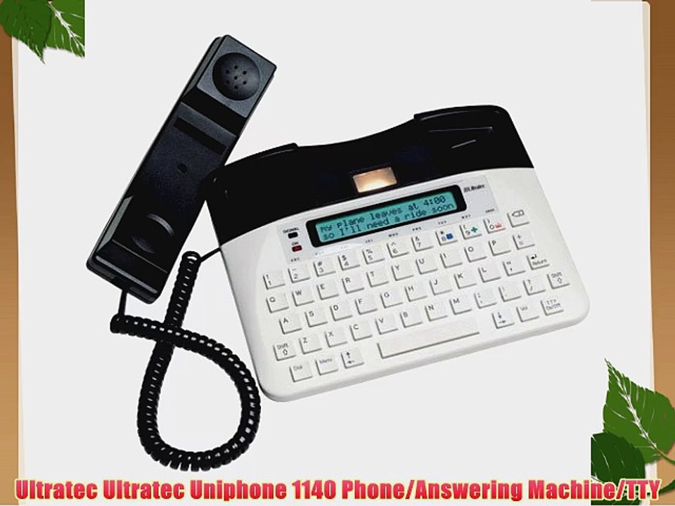 Ultratec Ultratec Uniphone 1140 Phone/Answering Machine/TTY - video ...