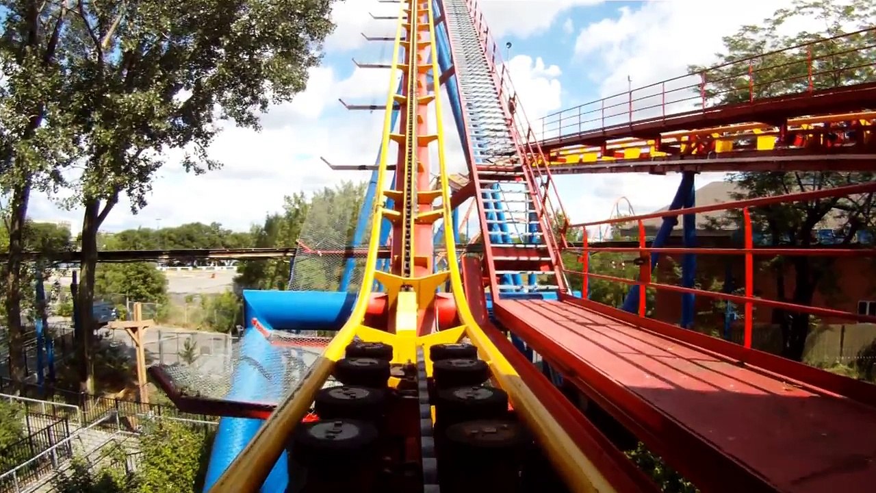 Goliath Roller Coaster POV Front Seat On-Ride B&M La Ronde Montreal ...