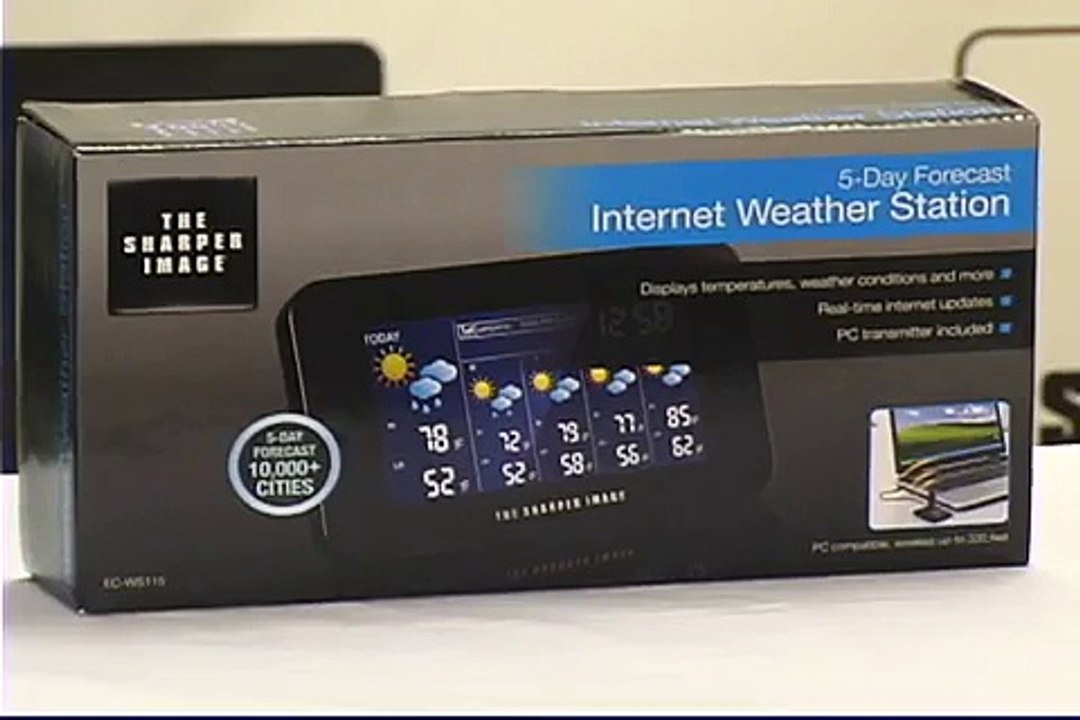 Sharper Image Internet Weather Station with 5 Day Weather Forecaster ...