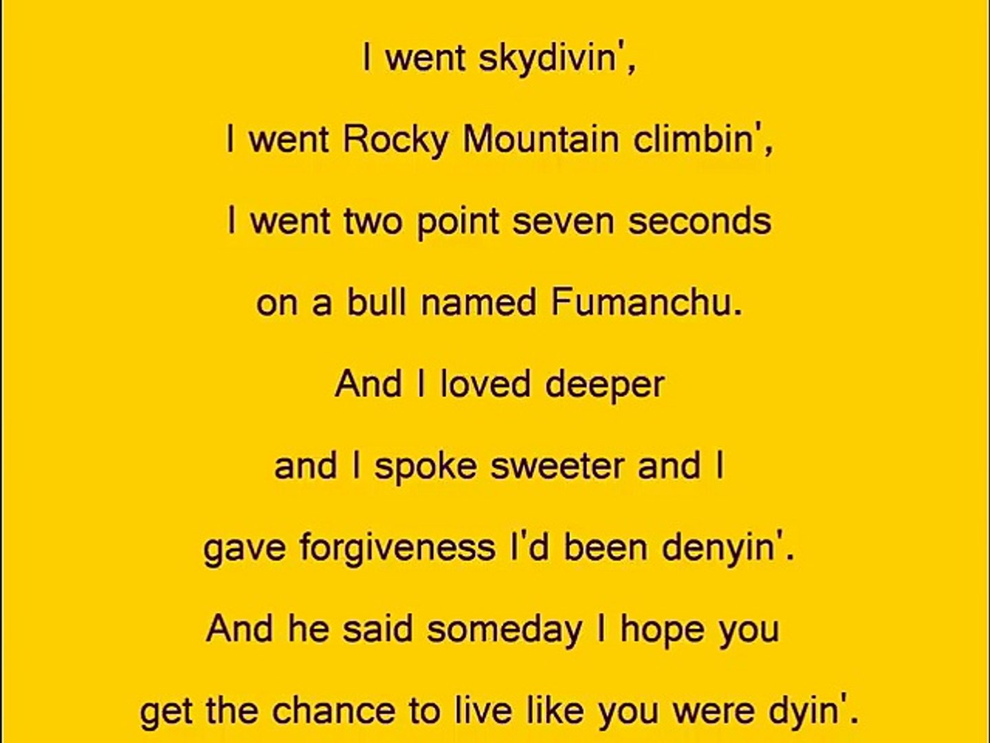 Tim Mcgraw Live Like You Were Dying Lyrics @thetimmcgraw Shared An
